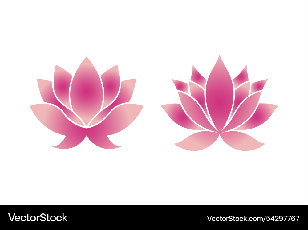 Flower lotus simple icon art Royalty Free Vector Image