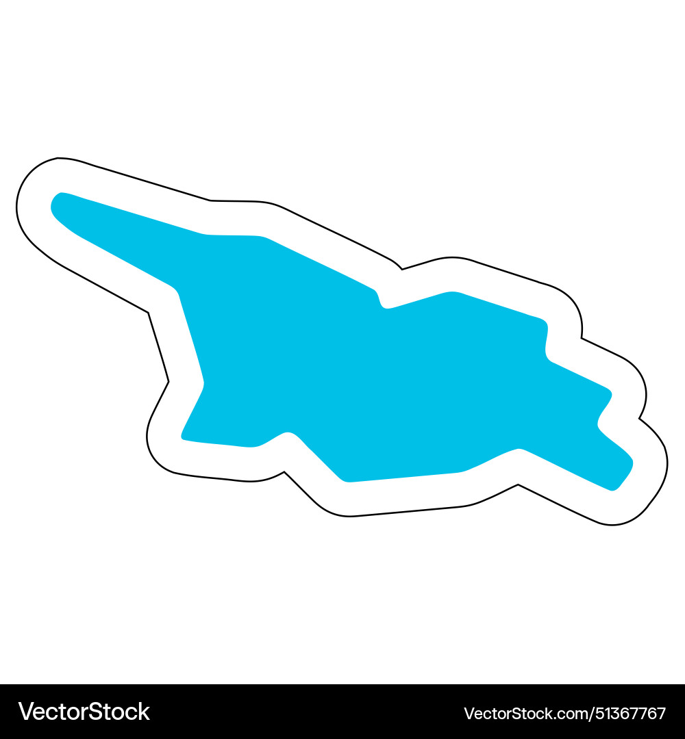 Georgia country map sticker Royalty Free Vector Image