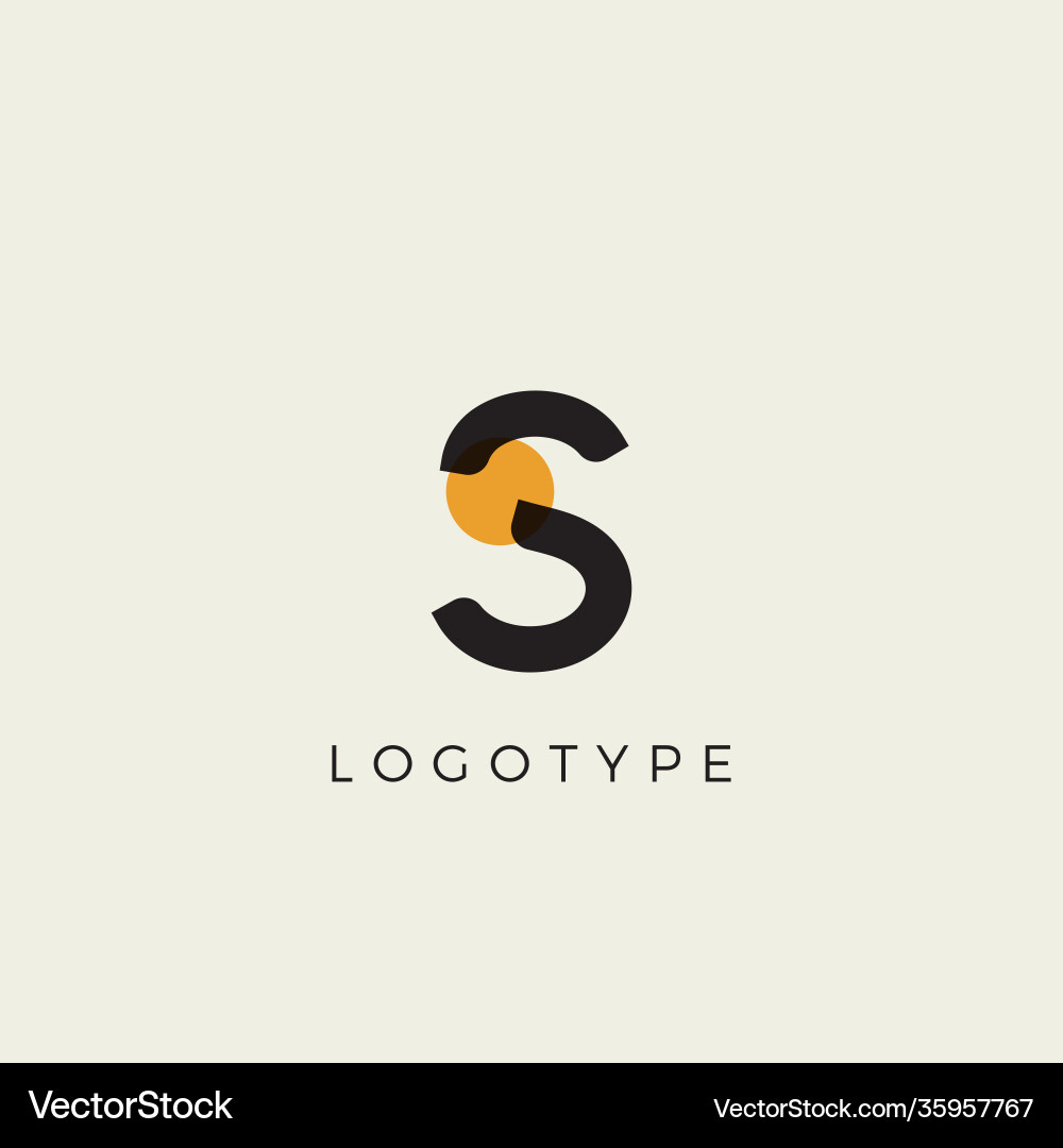 Minimalist Letter S Logo – Royalty-Free Vector | VectorStock