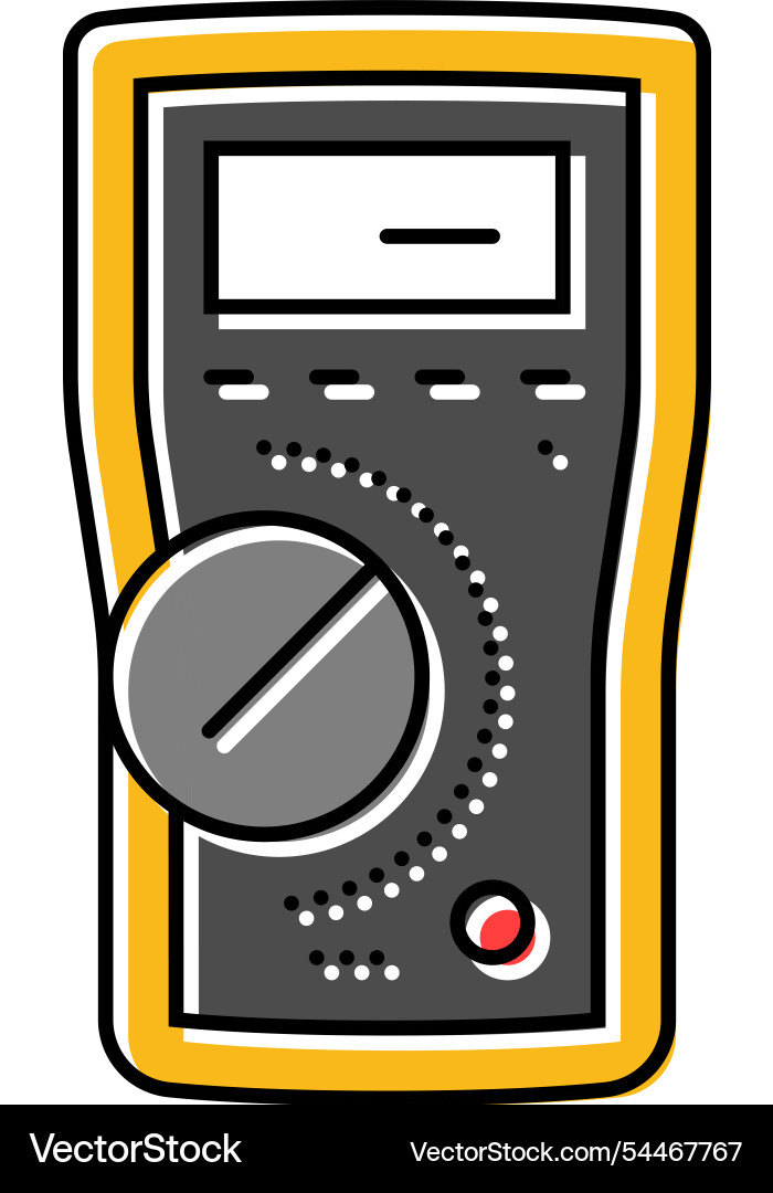 Multimeter car repair tool color icon Royalty Free Vector