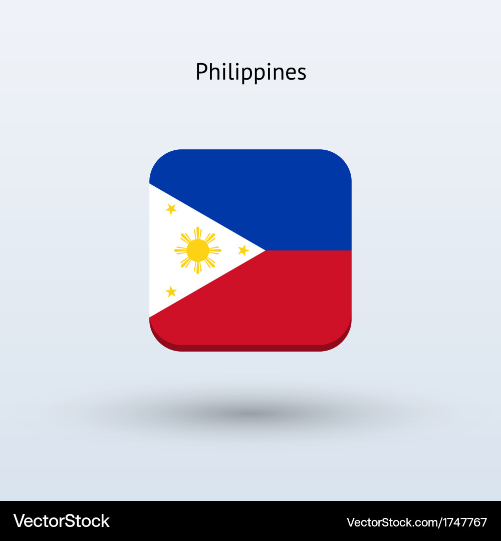 Philippines flag icon Royalty Free Vector Image