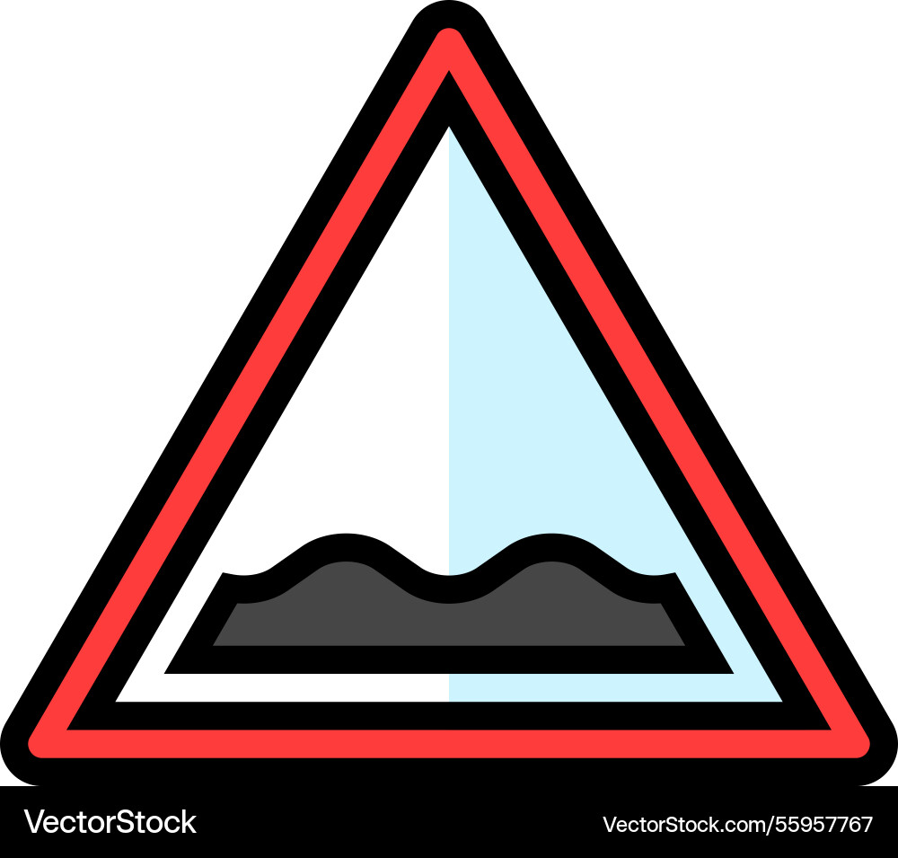 Potholes car driving obstacles color icon Vector Image