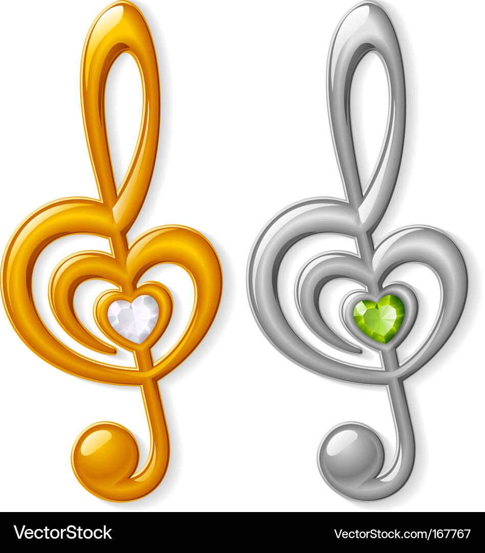 Treble clef sign Royalty Free Vector Image - VectorStock