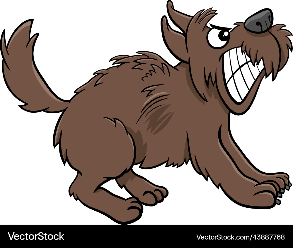 Angry dog cartoon Royalty Free Vector Image - VectorStock