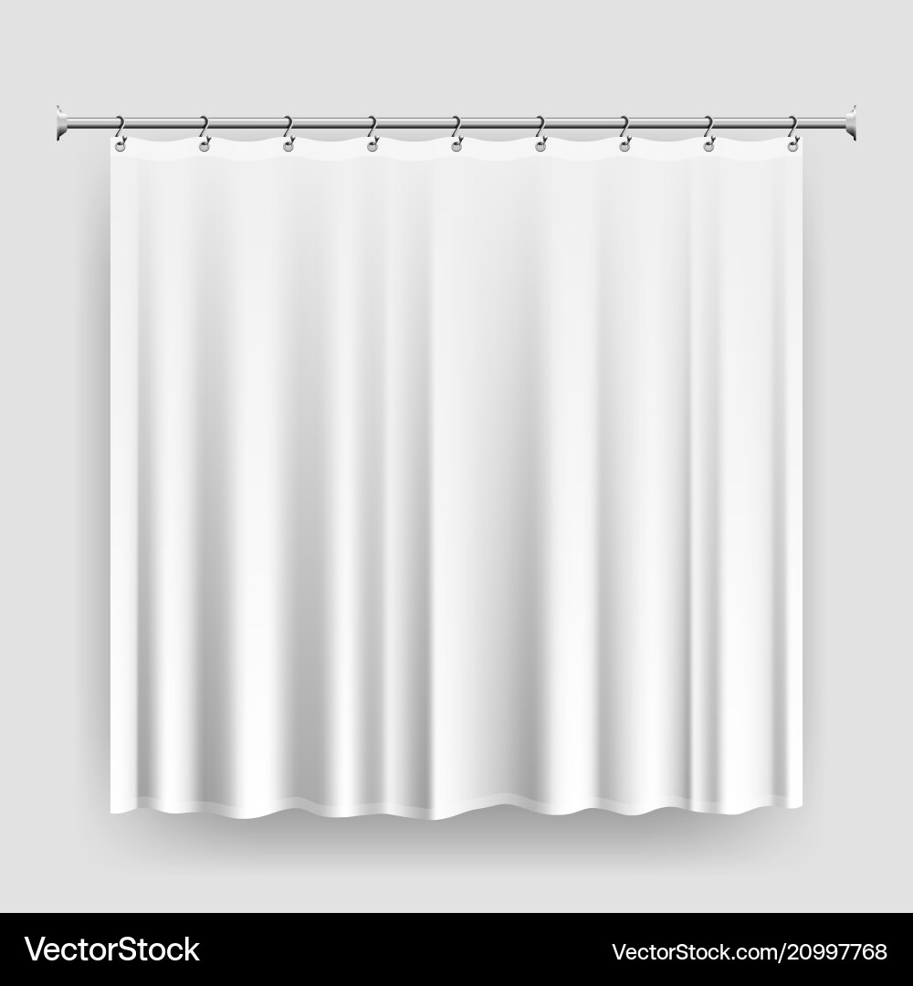 Blank shower curtain template or mock-up Vector Image