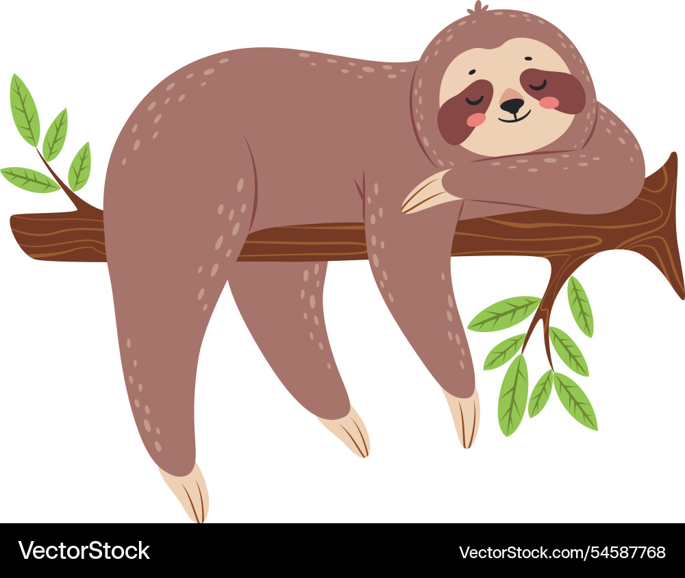 Charming cartoon features a relaxed Royalty Free Vector