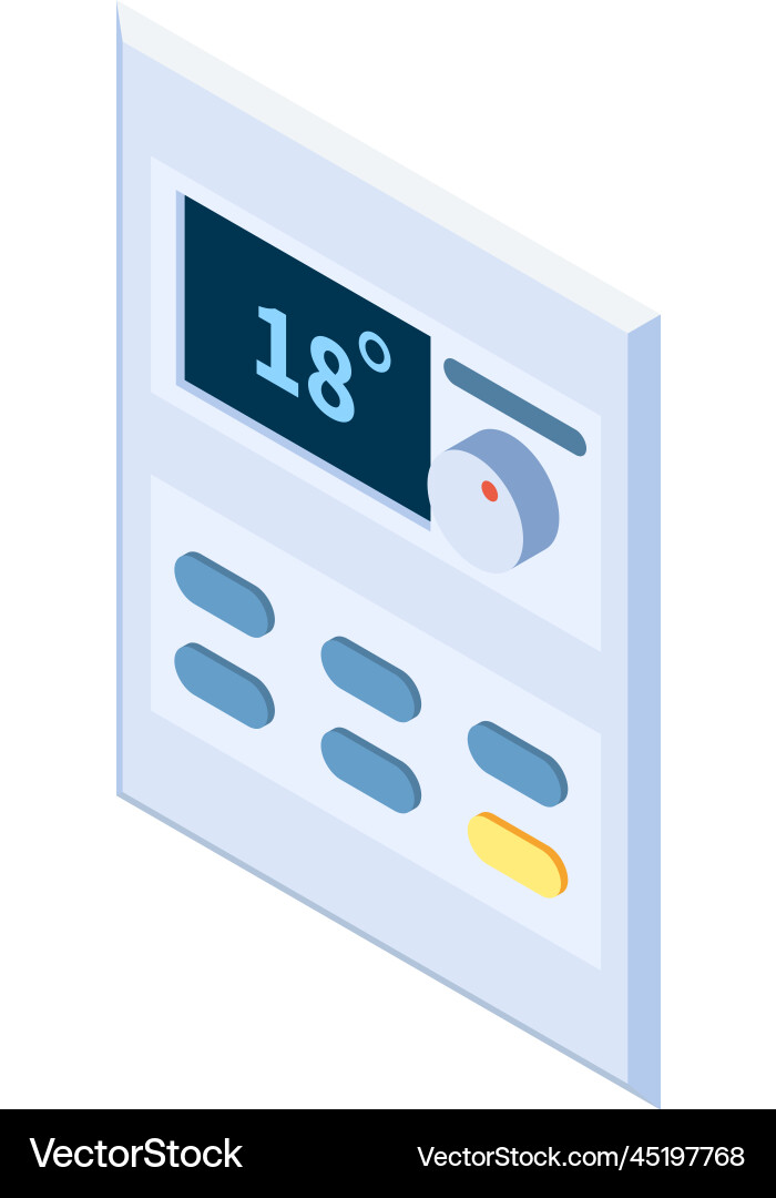 Climate control panel composition Royalty Free Vector Image