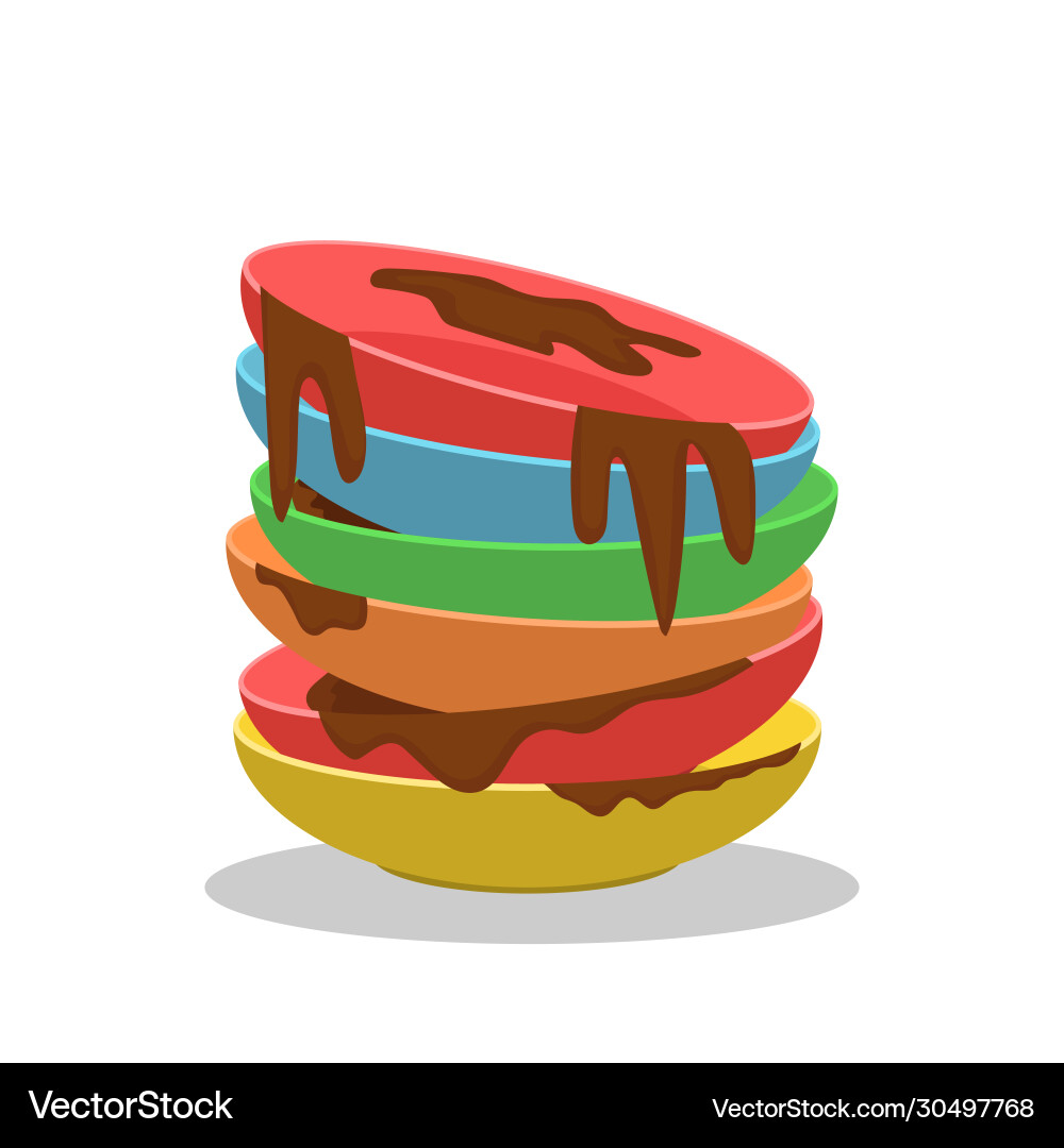 Colored plates Royalty Free Vector Image - VectorStock