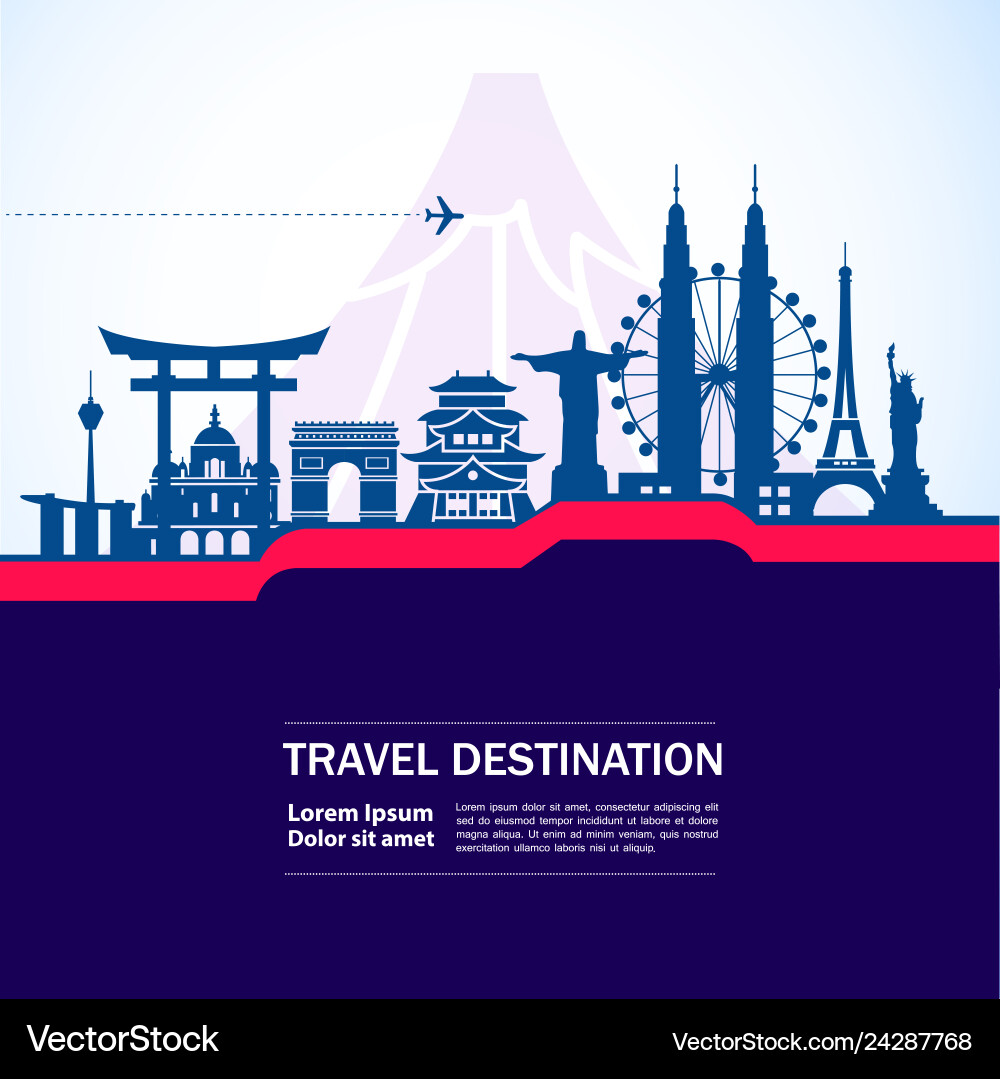 Travel around the world Royalty Free Vector Image