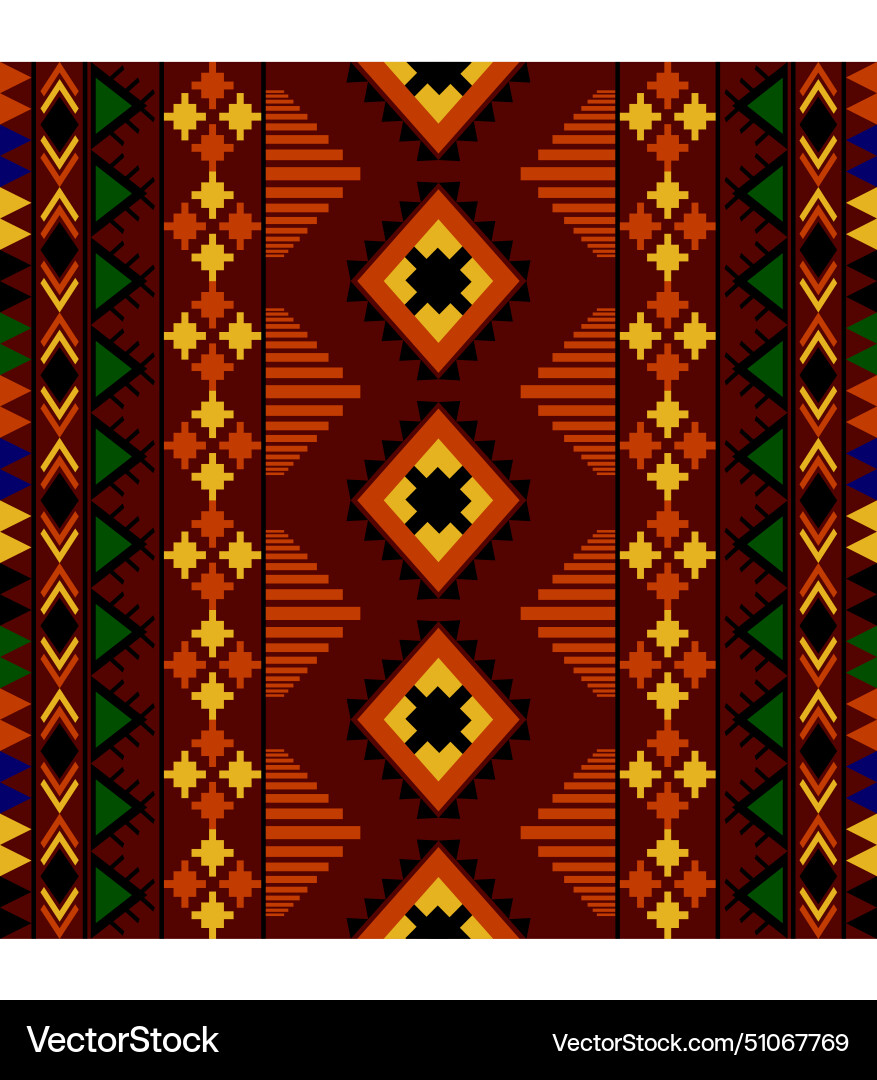 Aztec ethnic seamless pattern geometric native Vector Image