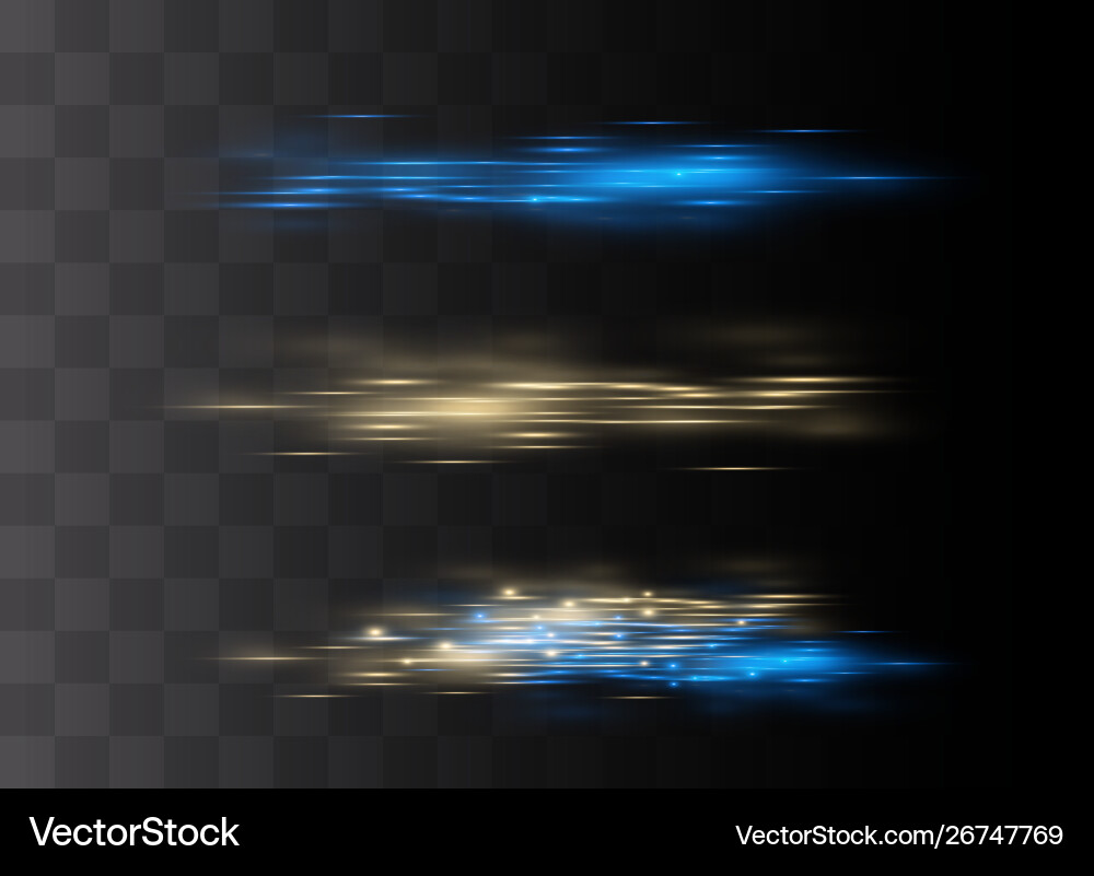Blue horizontal glare Royalty Free Vector Image