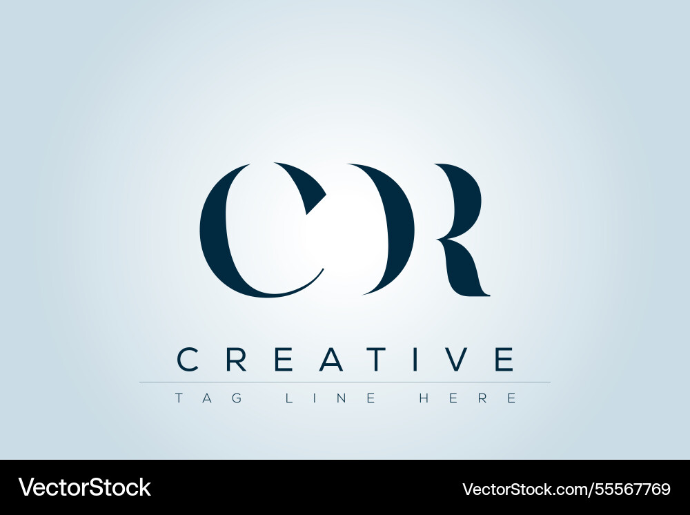 Cdr abstract letter logo Royalty Free Vector Image
