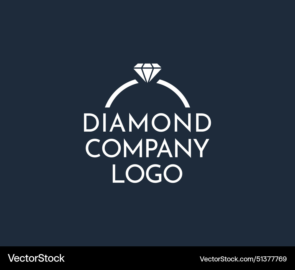 Diamond logo design template and diamond ring logo