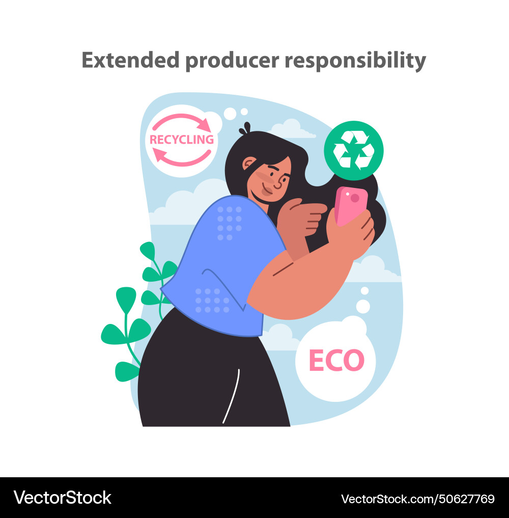 Extended producer responsibility concept Vector Image Extended producer responsibility concept Vector Image