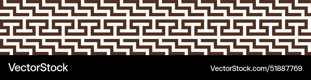 Greek key seamless border pattern collection Vector Image