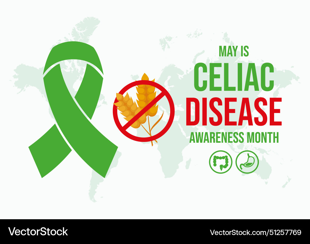 May is celiac disease awareness month poster Vector Image