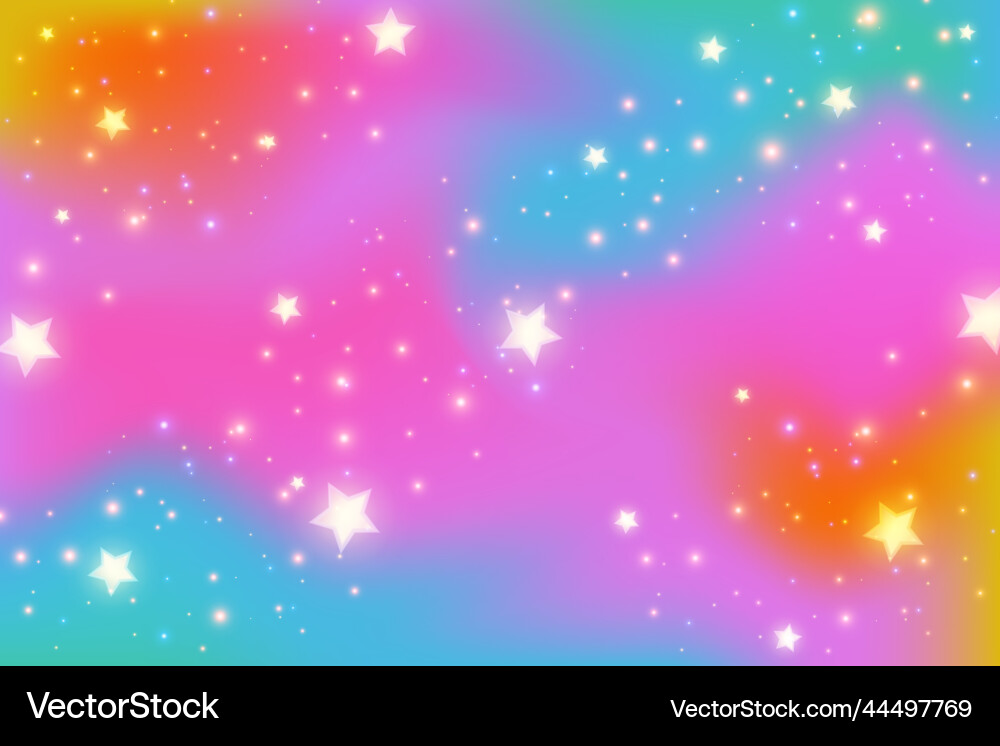 Rainbow fantasy background bright multicolored Vector Image