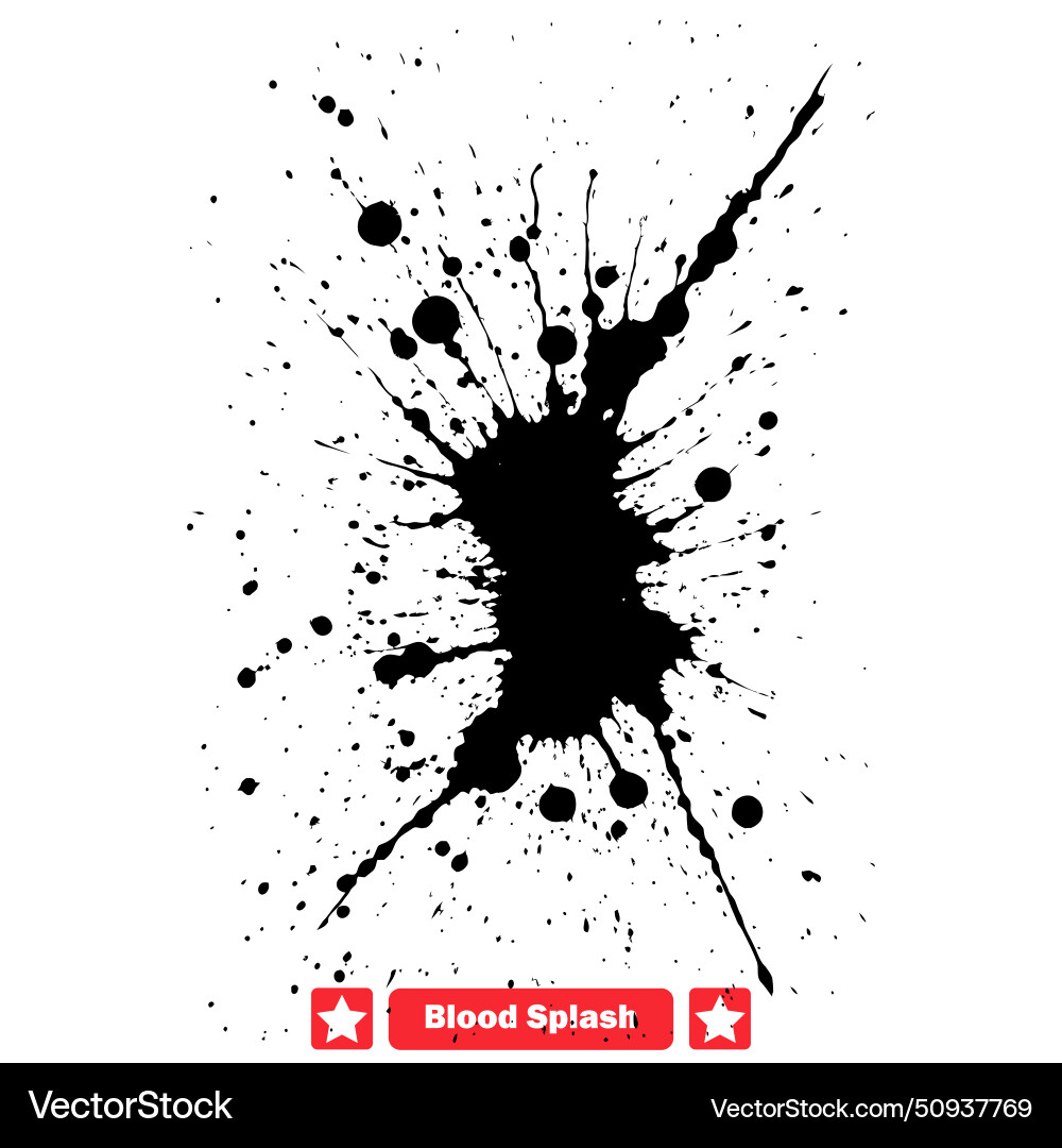 Sanguine surges vivid blood splash elements Vector Image