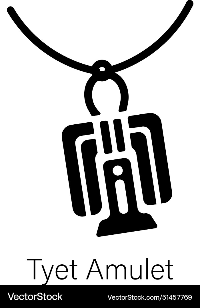 Tyet amulet Royalty Free Vector Image - VectorStock