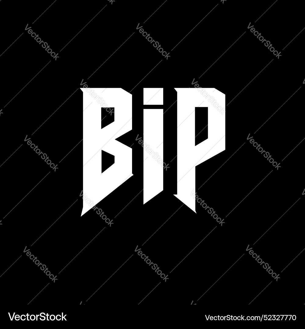 Bip letter logo design for technology company Vector Image