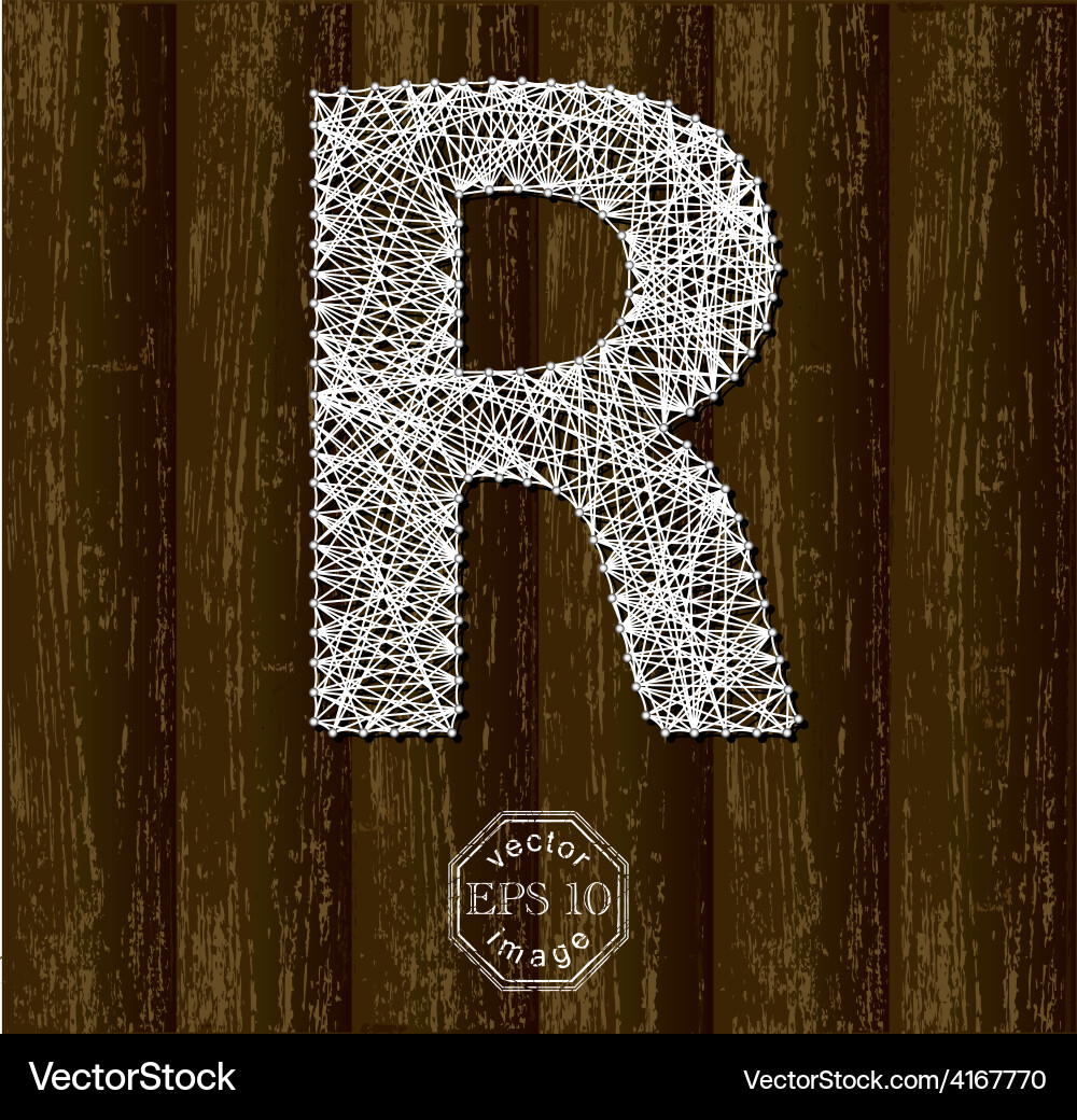 Buchstabe R Lizenzfreies Vektorbild - VectorStock
