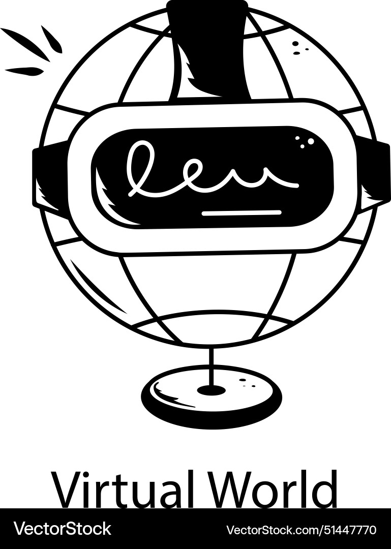 Virtual world Royalty Free Vector Image - VectorStock