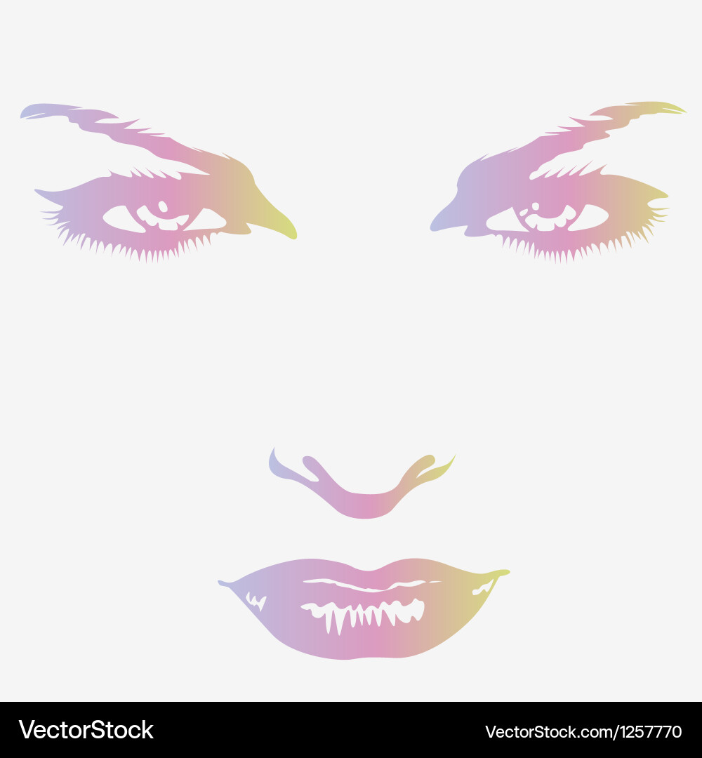 Woman beautiful face Royalty Free Vector Image