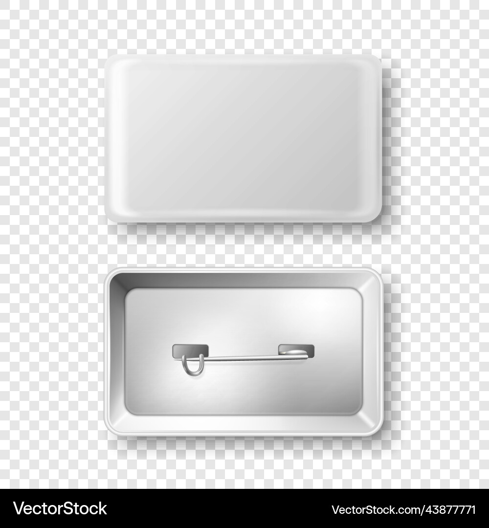 3d realistic rectangular white metal Royalty Free Vector