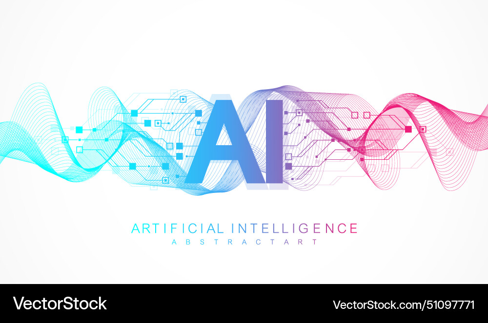 Artificial intelligence and machine learning Vector Image