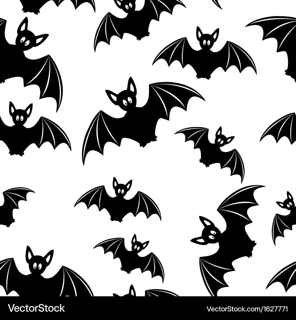 Bat - seamless background Royalty Free Vector Image