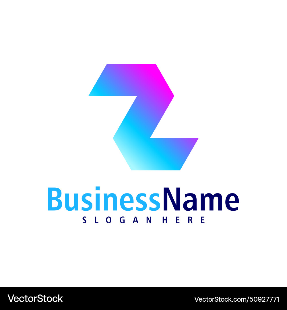 Letter z logo design creative initial Royalty Free Vector
