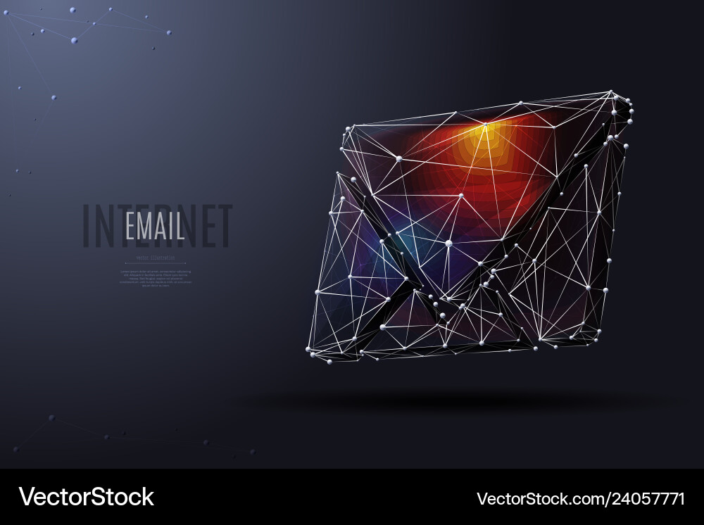 Low Poly Email Network Royalty Free Vector Image