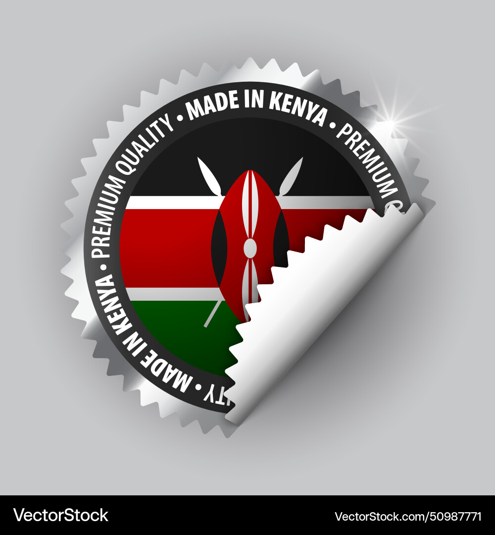Made in kenya graphic and label Royalty Free Vector Image