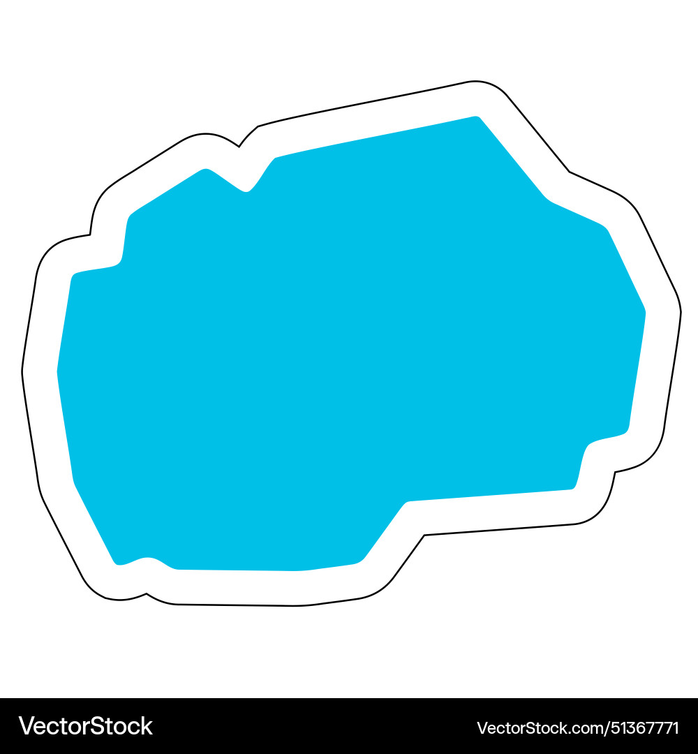 North macedonia country map sticker Royalty Free Vector