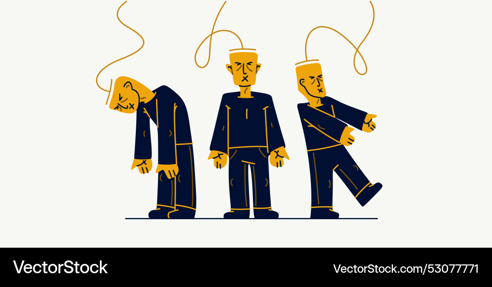 Social zombies concept matrix and mind control Vector Image