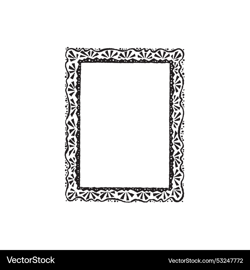 An elaborately designed decorative picture frame Vector Image