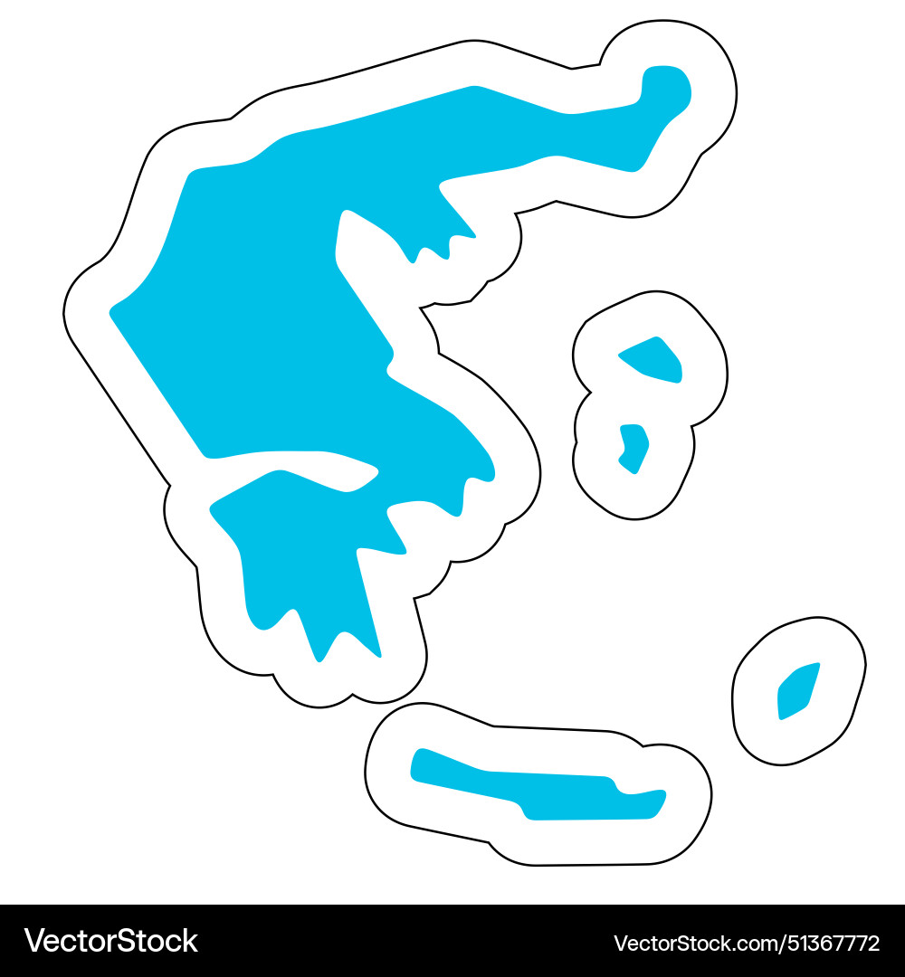 Greece country map sticker Royalty Free Vector Image