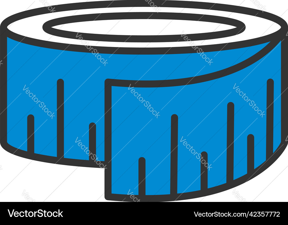 Icon of measure tape Royalty Free Vector Image