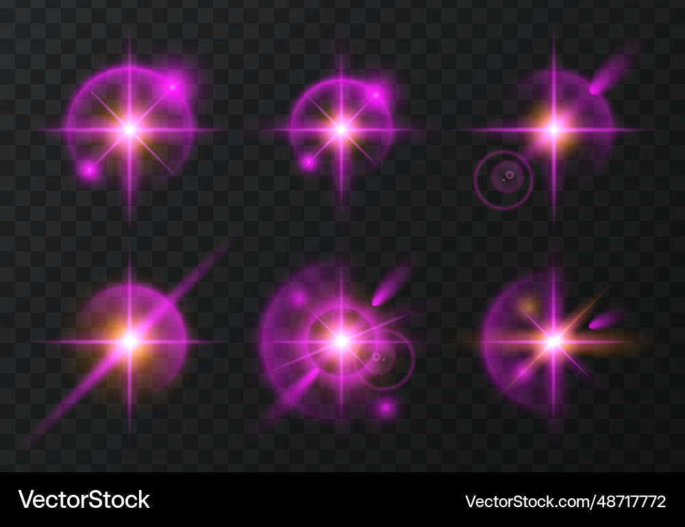 Lichteffekt Set Lizenzfreies Vektorbild - VectorStock