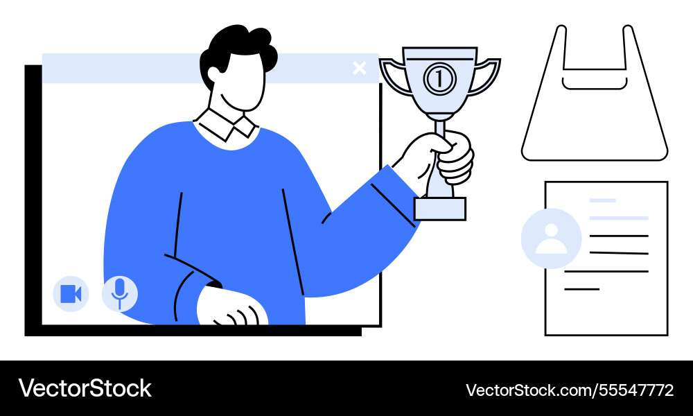 Online achievement celebration digital award Vector Image