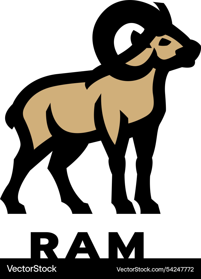 Ram logo symbol Royalty Free Vector Image - VectorStock