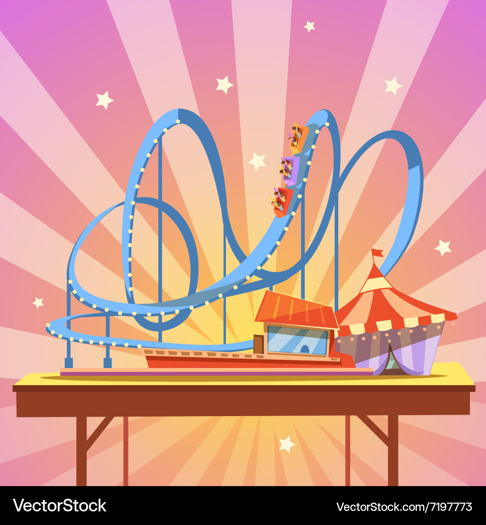 Amusement park cartoon Royalty Free Vector Image