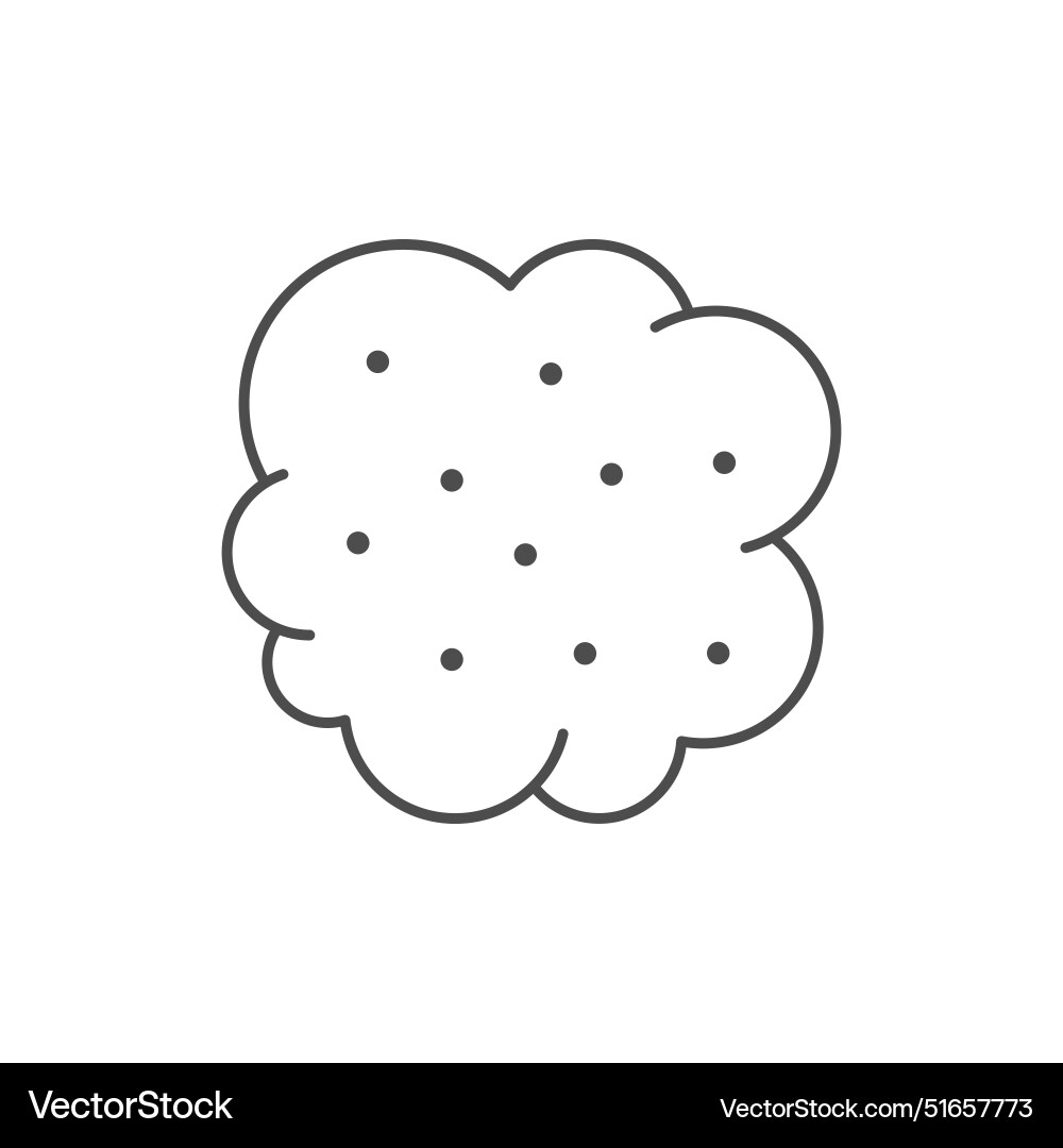 Gas cloud line outline icon Royalty Free Vector Image