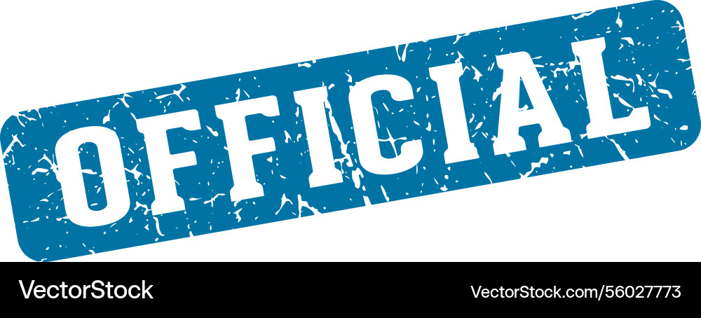 Official rectangular sign official stamp Vector Image