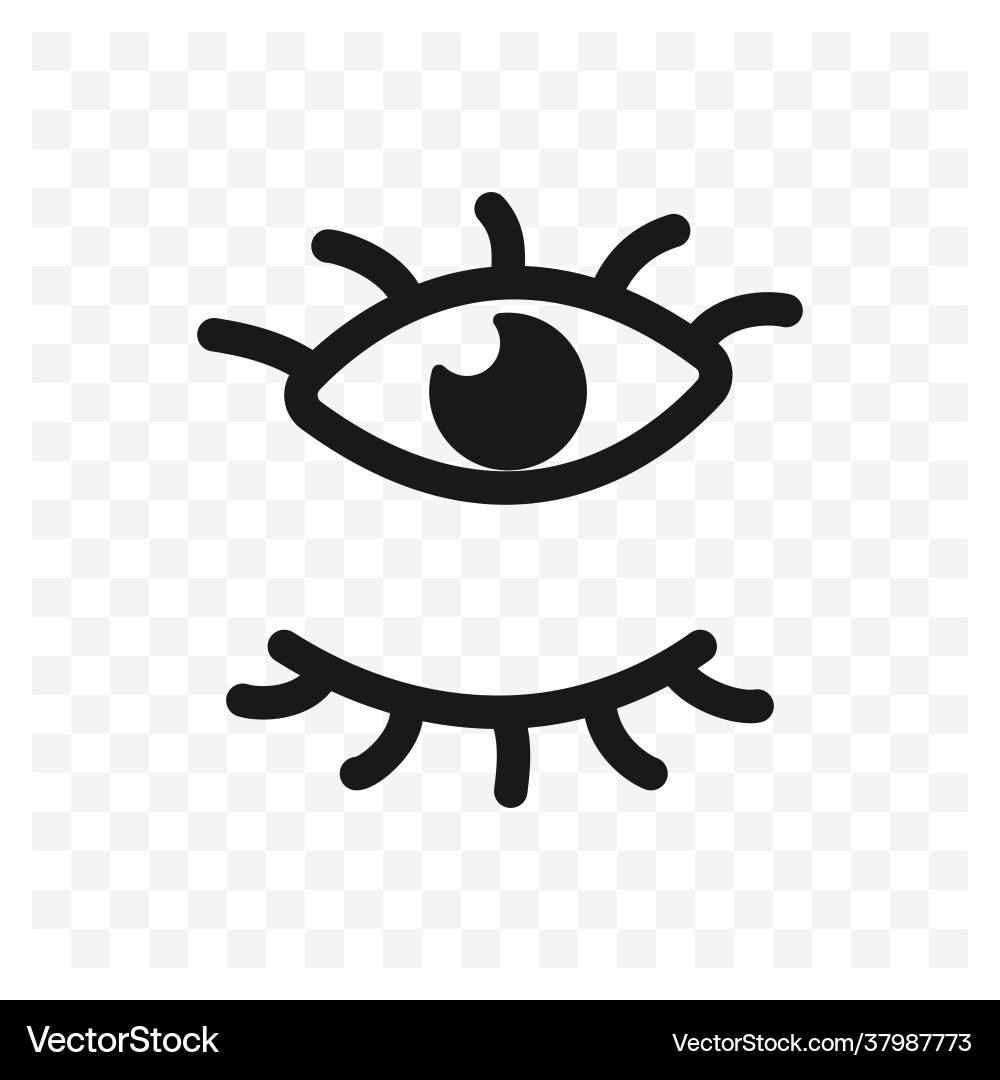 Open and close eyes icon Royalty Free Vector Image