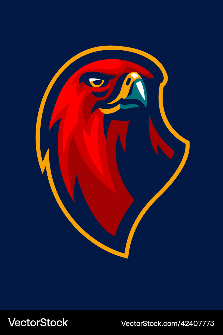 Powerful Hawk Mascot Logo Royalty Free Vector Image