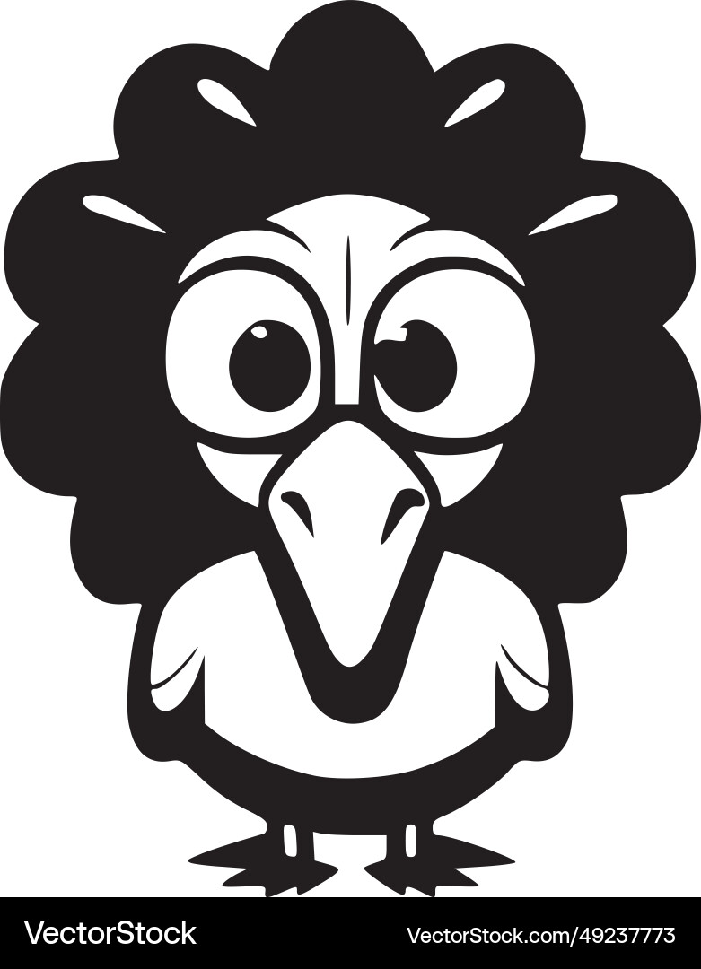 Turkey - black and white isolated icon Royalty Free Vector