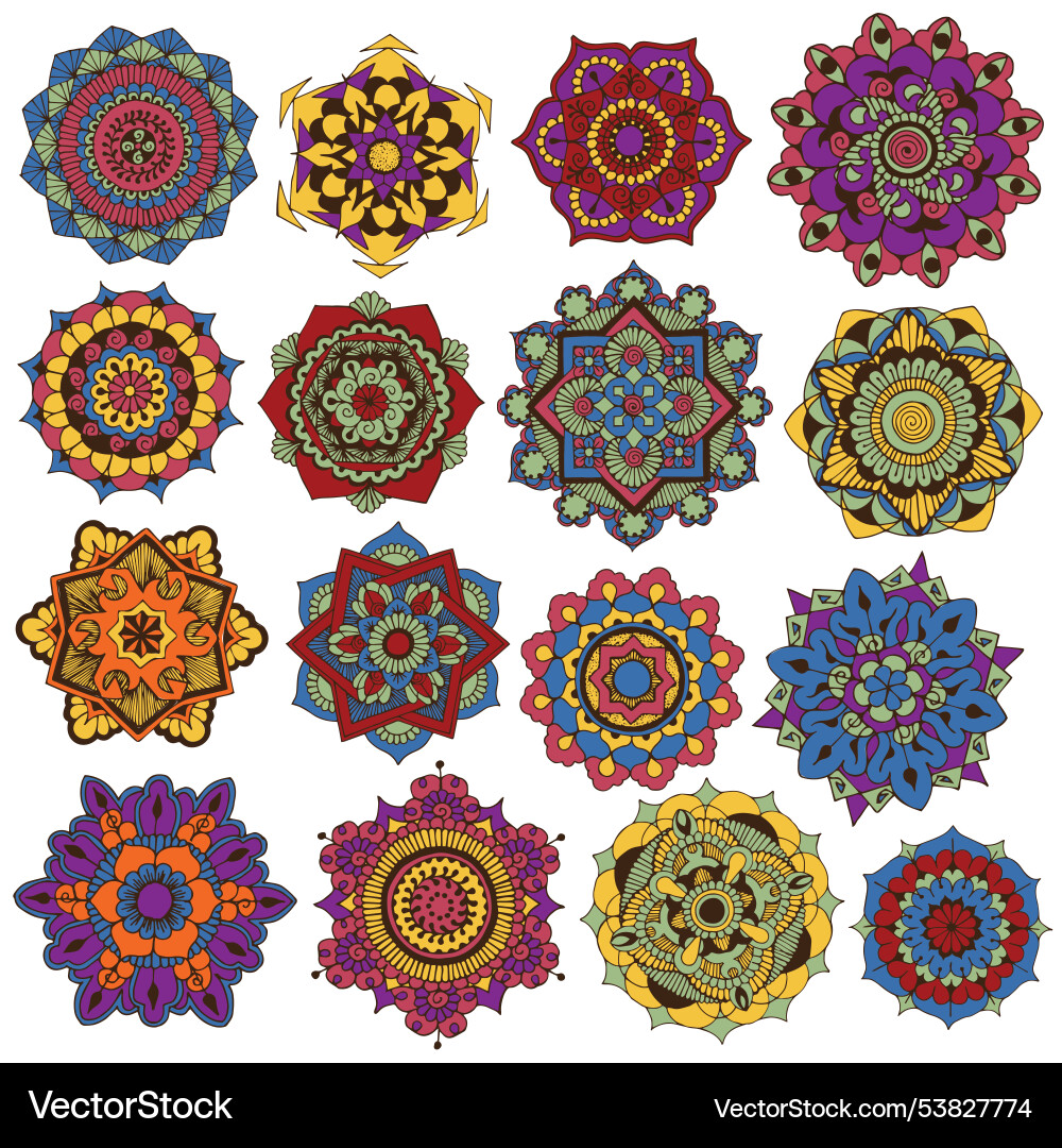 A set of oriental patterns for design Royalty Free Vector