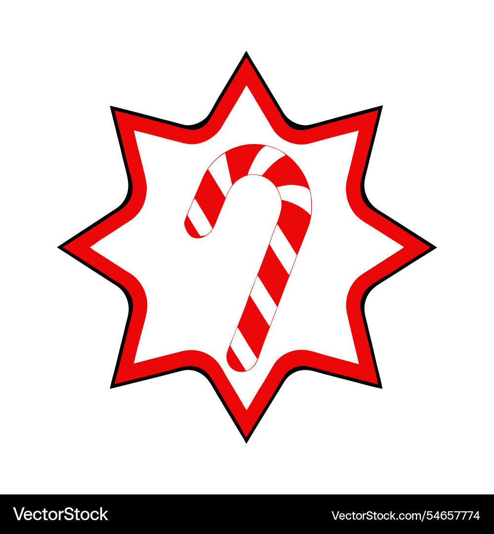Candy cane star frame - high-quality holiday stock