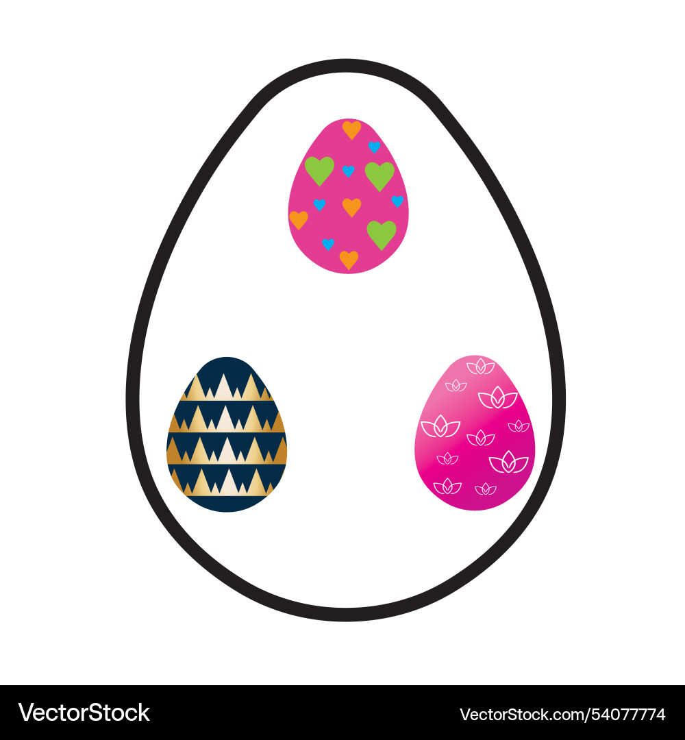 Easter icon template background Royalty Free Vector Image